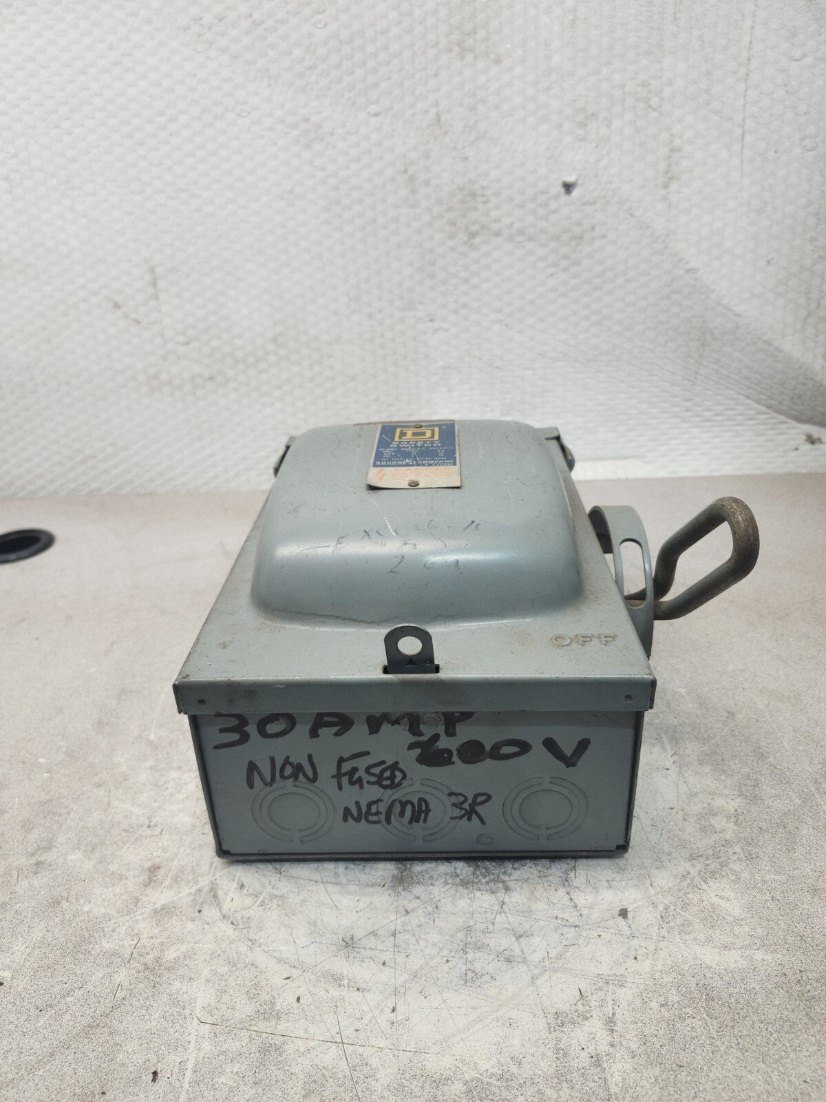 NEW NO BOX SQUARE D SAFETY SWITCH 30Amp 30 A 3ph 600Vac 250Vdc K-31330