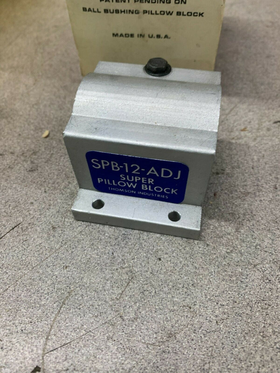 NEW THOMSON SPB12ADJ SUPER BALL BUSHING PILLOW BLOCK BEARING SPB-12-AD ...