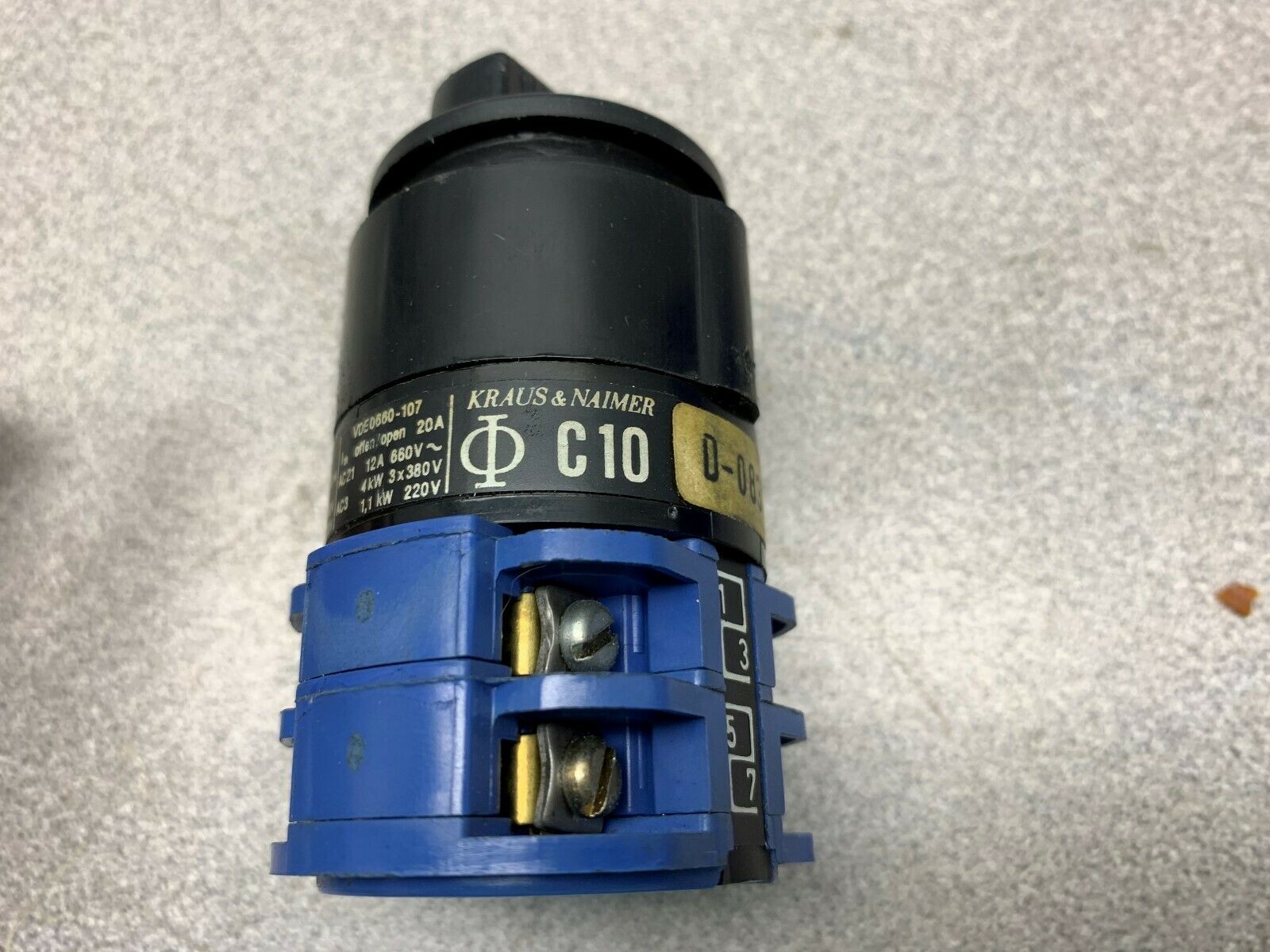 NEW NO BOX KRAUS & NAIMER C10 SWITCH VDE 0660-1/BS 5419 – Boyd ...