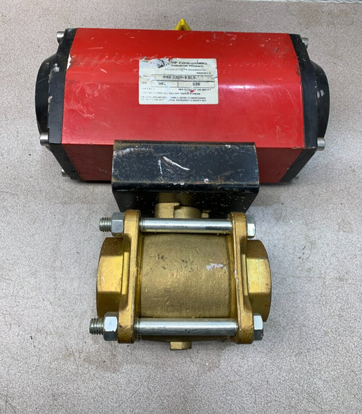 USED WATTS 2" BALL VALVE B-6800 WITH KF CONTROMATICS PAS 2200-4 DLS AC ...
