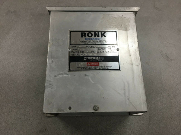 USED RONK 10 KVA ROTOVERTER 240V CAPAITOR PANEL CONTROL MODEL 76 – Boyd ...