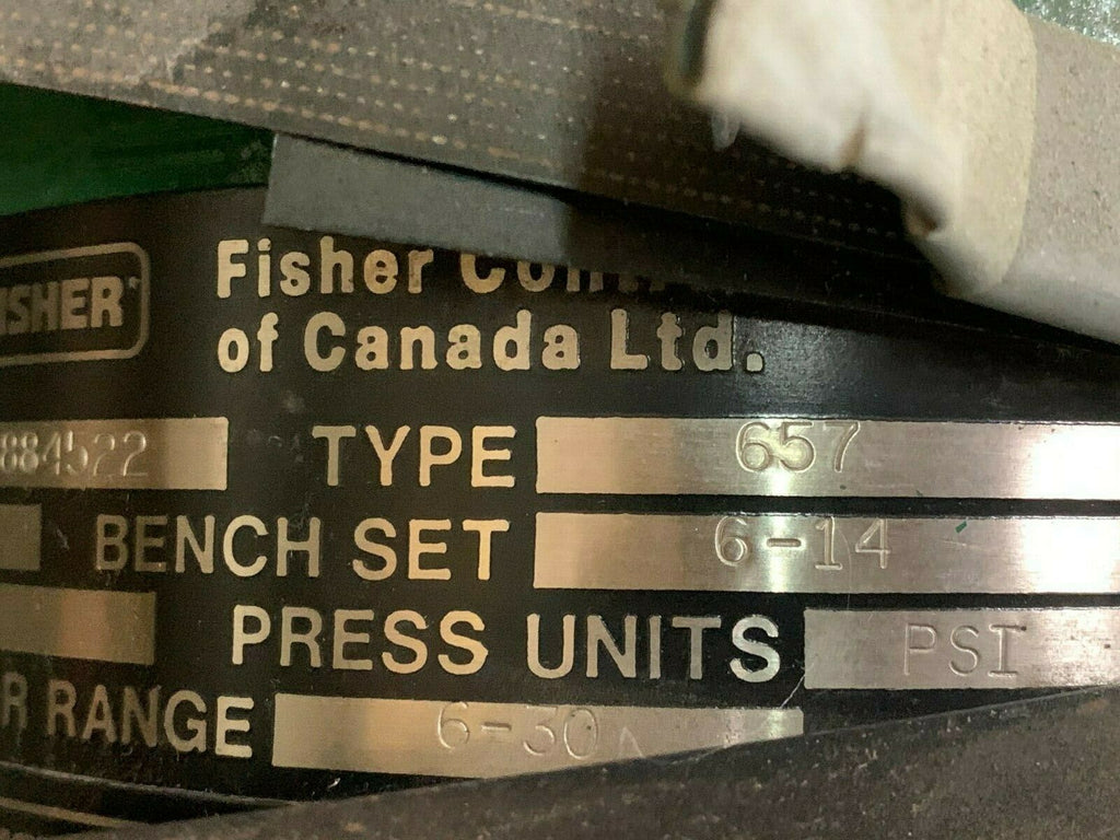 NEW FISHER SIZE 45 CONTROL VALVE TYPE 657 3/4" PORT DBQ WITH 304 SWITC