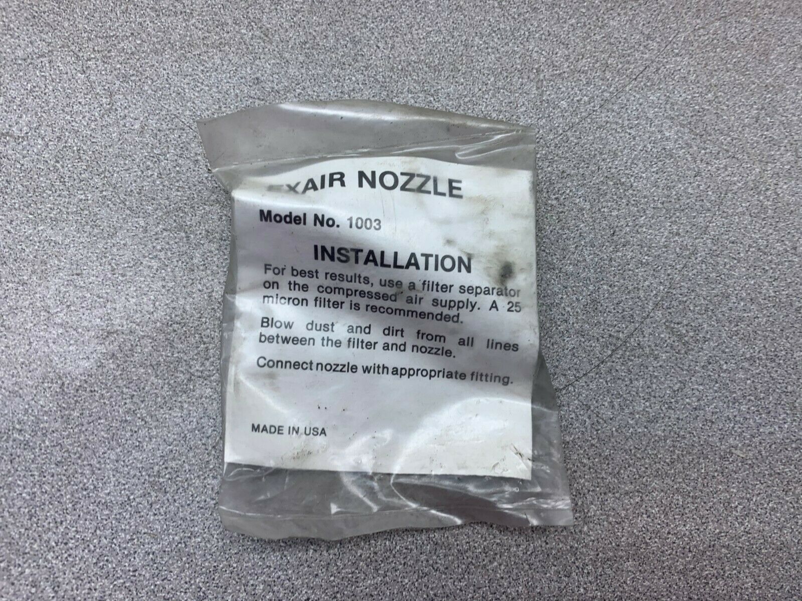 NEW IN PACKAGE EXAIR NOZZLE 1003
