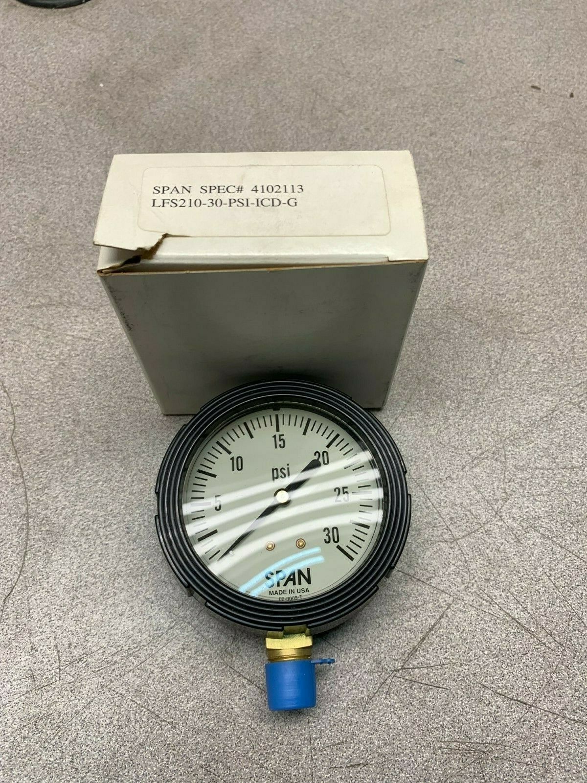 NEW IN BOX SPAN PRESSURE GAUGE LFS210-30-PSI-ICD-G